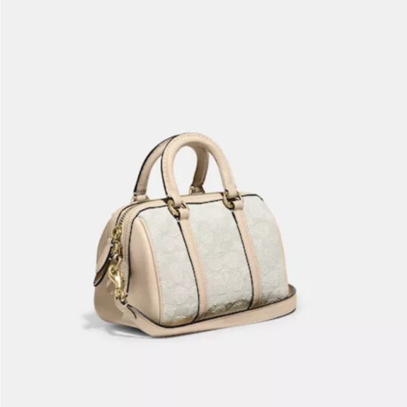 Coach | Bags | Coach Ruby Satchel 8 In Signature Textile Jacquard ...